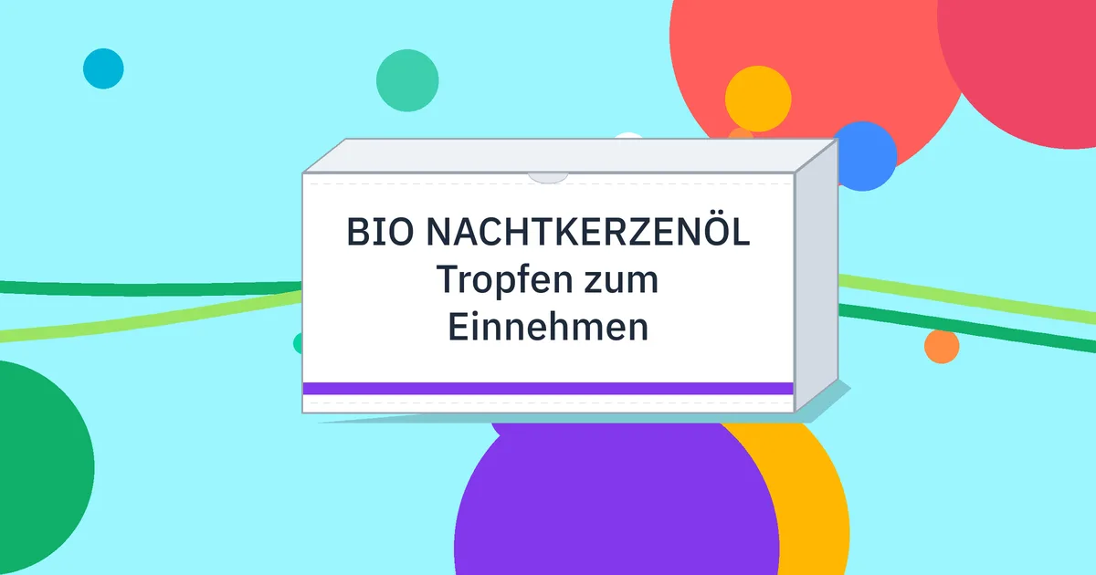 Symbolbild: Packung mit der Aufschrift BIO NACHTKERZENÖL Tropfen zum Einnehmen (PZN 11305760) – Verfügbarkeit und Bezug in Apotheken in Frankfurt am Main