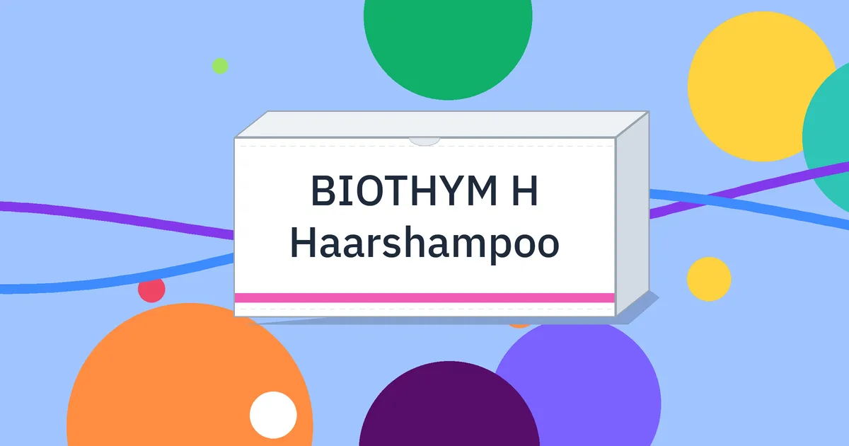 Symbolbild: Packung mit der Aufschrift BIOTHYM H Haarshampoo (PZN 07522463) – Verfügbarkeit und Bezug in Apotheken in Frankfurt am Main