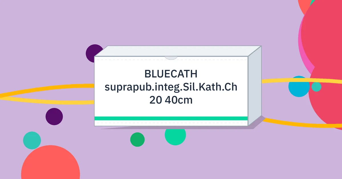 Symbolbild: Packung mit der Aufschrift BLUECATH suprapub.integ.Sil.Kath.Ch 20 40cm (PZN 11851095) – Verfügbarkeit und Bezug in Apotheken in Frankfurt am Main