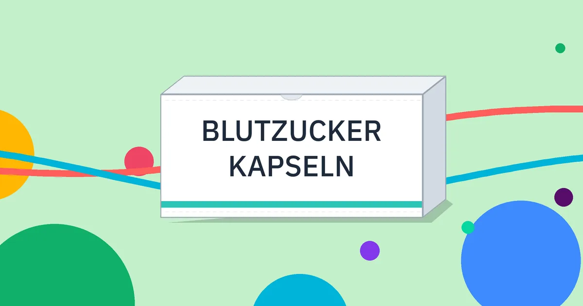 Symbolbild: Packung mit der Aufschrift BLUTZUCKER KAPSELN (PZN 19455803) – Verfügbarkeit und Bezug in Apotheken in Frankfurt am Main