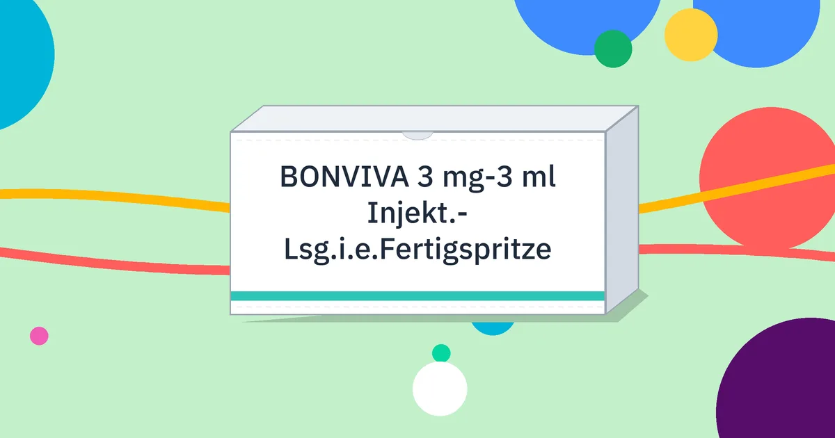 Symbolbild: Packung mit der Aufschrift BONVIVA 3 mg-3 ml Injekt.-Lsg.i.e.Fertigspritze (PZN 18259632) – Verfügbarkeit und Bezug in Apotheken in Frankfurt am Main