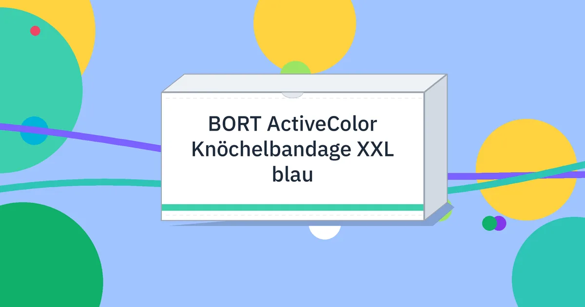 Symbolbild: Packung mit der Aufschrift BORT ActiveColor Knöchelbandage XXL blau (PZN 00238799) – Verfügbarkeit und Bezug in Apotheken in Frankfurt am Main