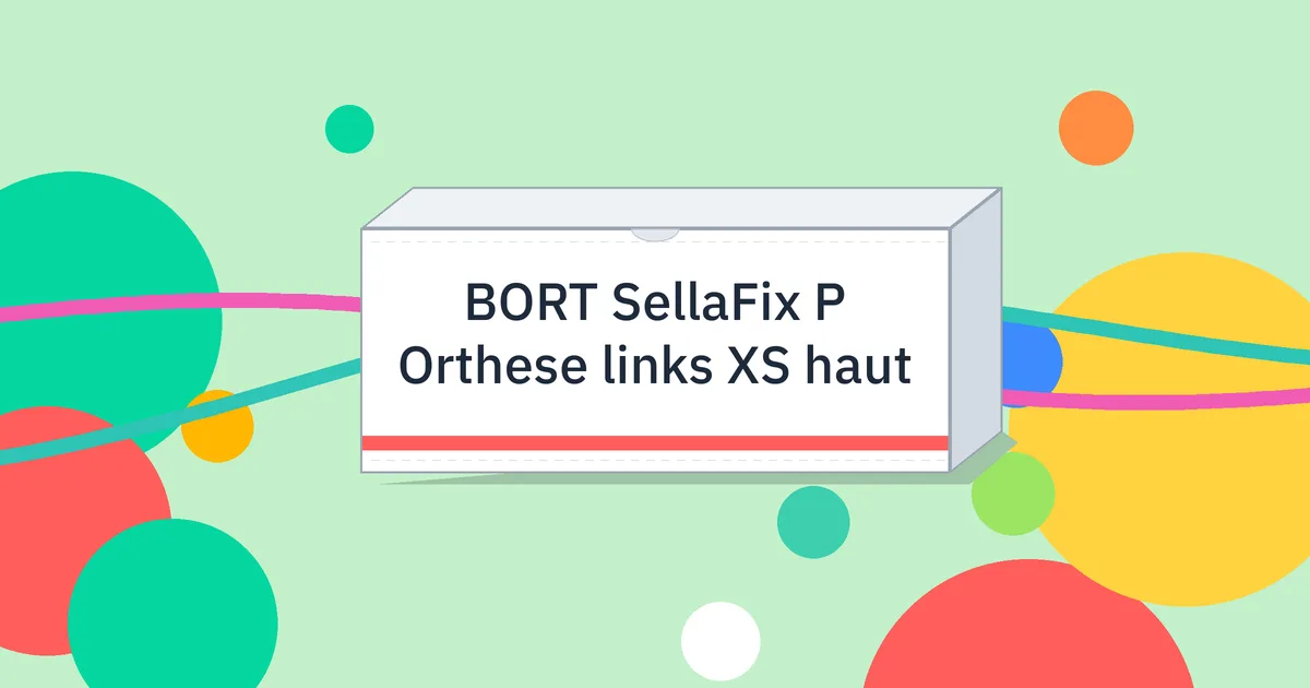 Symbolbild: Packung mit der Aufschrift BORT SellaFix P Orthese links XS haut (PZN 08521810) – Verfügbarkeit und Bezug in Apotheken in Frankfurt am Main