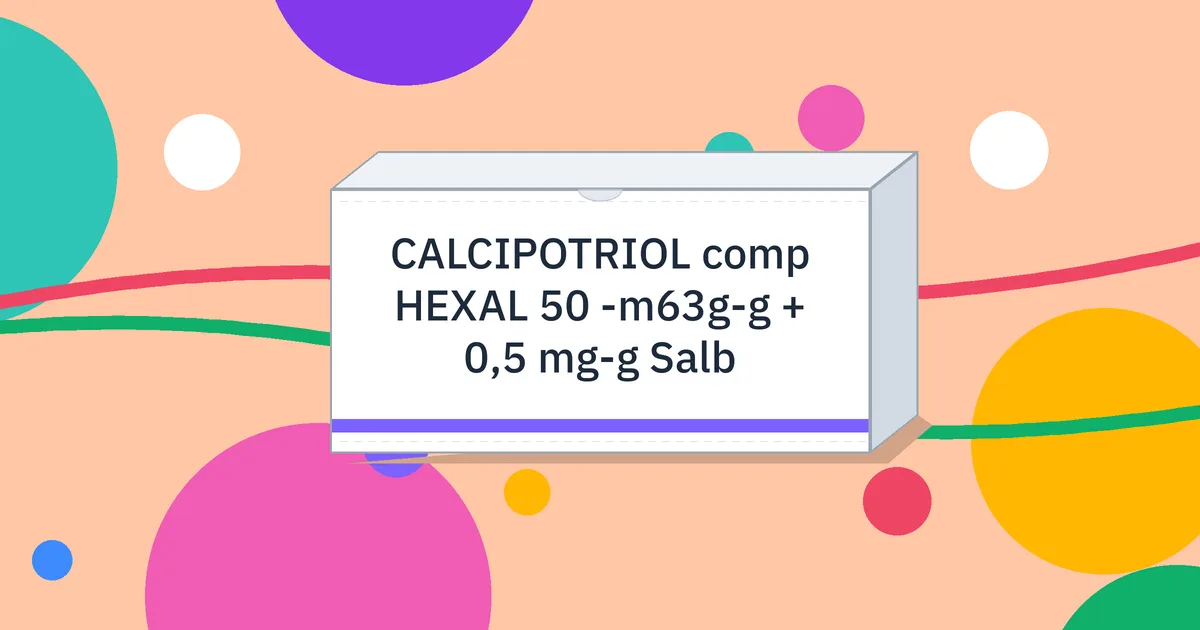 Symbolbild: Packung mit der Aufschrift CALCIPOTRIOL comp HEXAL 50 -m63g-g + 0,5 mg-g Salb (PZN 15572133) – Verfügbarkeit und Bezug in Apotheken in Frankfurt am Main