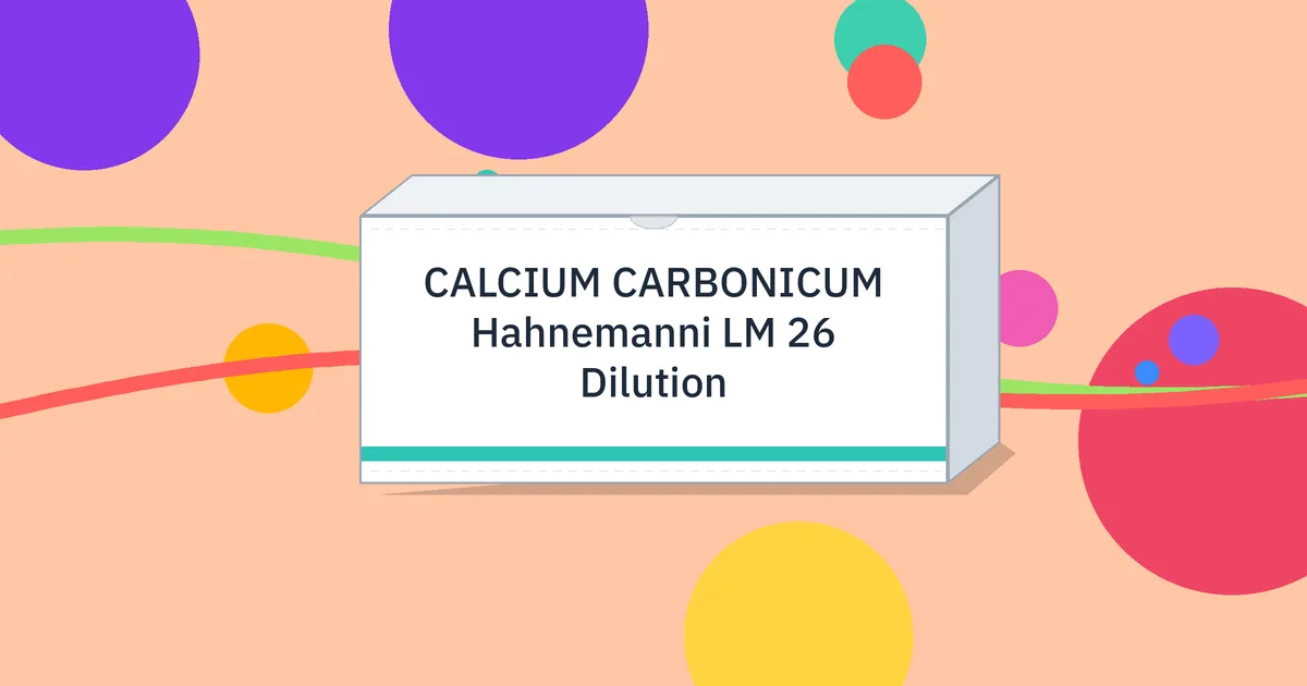 Symbolbild: Packung mit der Aufschrift CALCIUM CARBONICUM Hahnemanni LM 26 Dilution (PZN 12803649) – Verfügbarkeit und Bezug in Apotheken in Frankfurt am Main