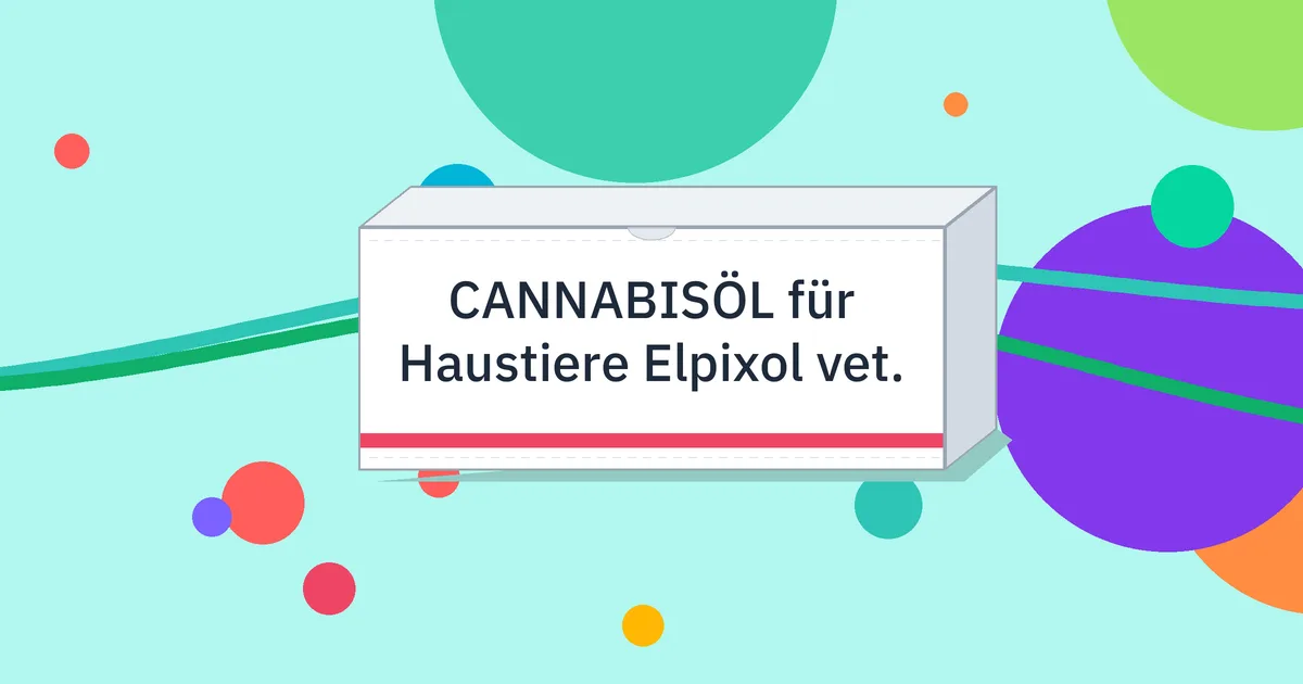 Symbolbild: Packung mit der Aufschrift CANNABISÖL für Haustiere Elpixol vet. (PZN 16761511) – Verfügbarkeit und Bezug in Apotheken in Frankfurt am Main