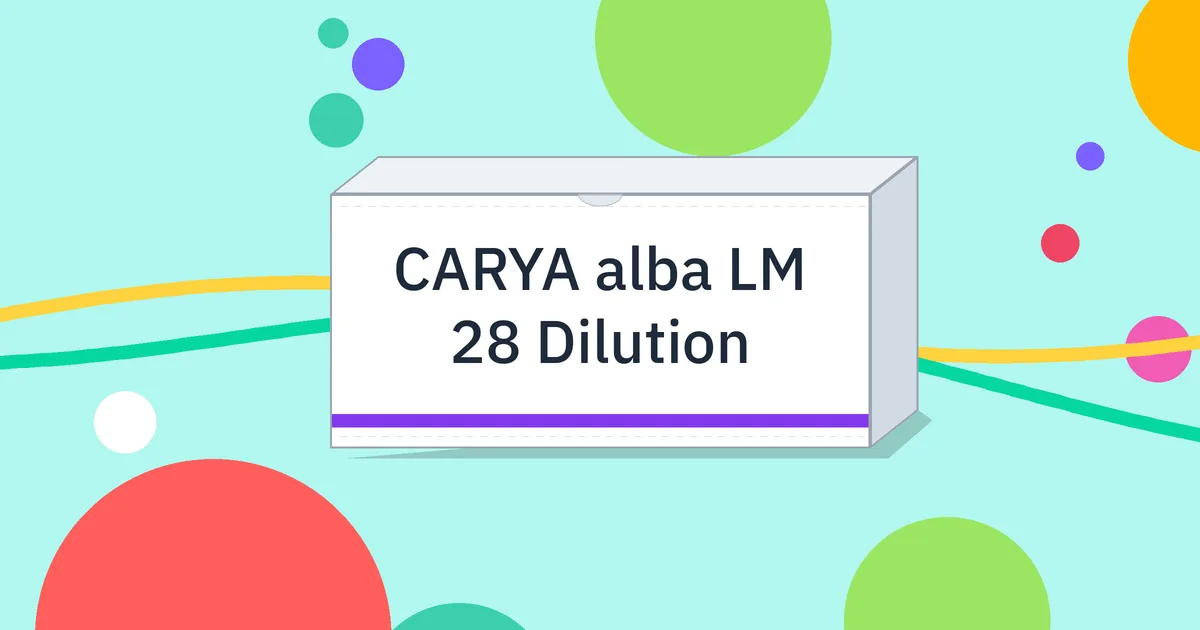 Symbolbild: Packung mit der Aufschrift CARYA alba LM 28 Dilution (PZN 13431664) – Verfügbarkeit und Bezug in Apotheken in Frankfurt am Main