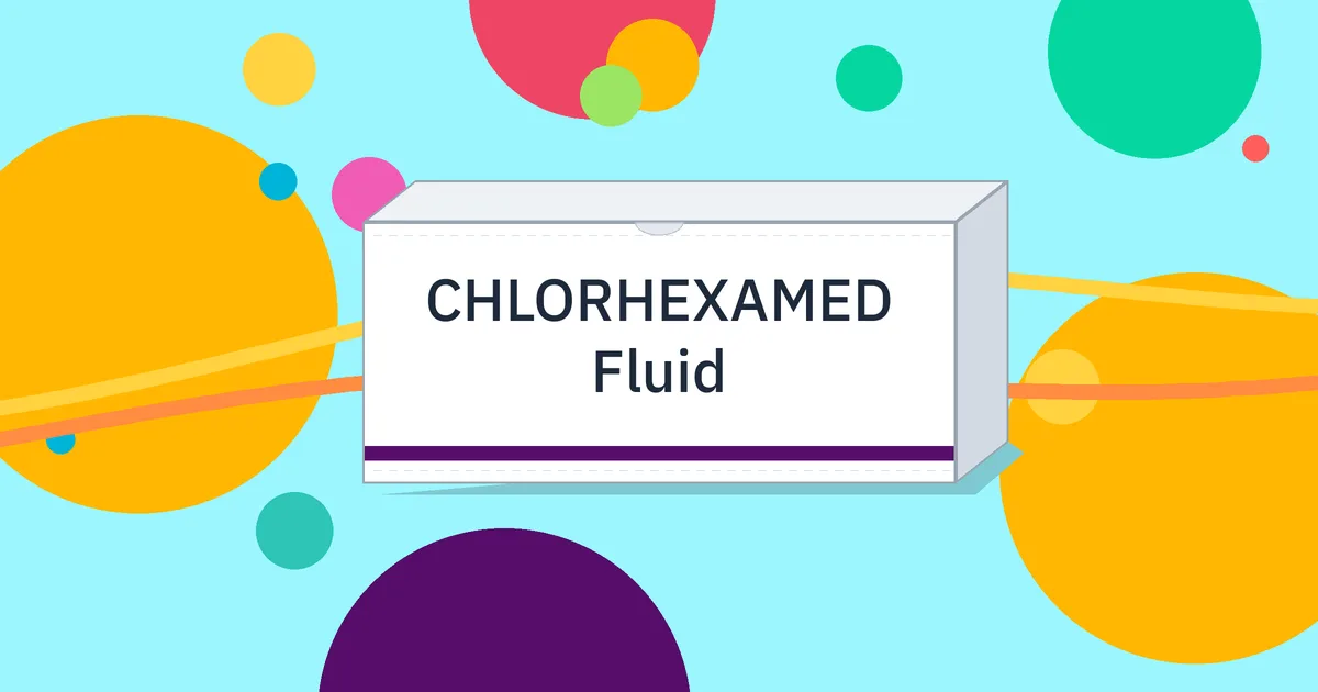 Symbolbild: Packung mit der Aufschrift CHLORHEXAMED Fluid (PZN 06997885) – Verfügbarkeit und Bezug in Apotheken in Frankfurt am Main