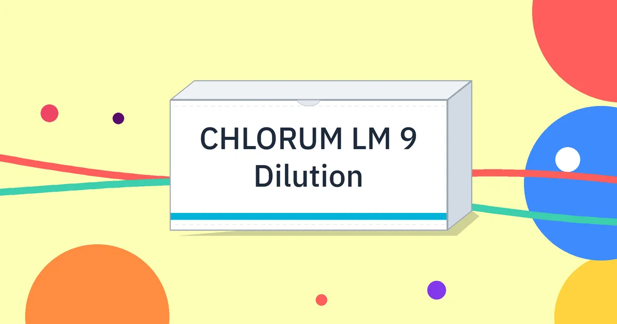 Symbolbild: Packung mit der Aufschrift CHLORUM LM 9 Dilution (PZN 12816391) – Verfügbarkeit und Bezug in Apotheken in Frankfurt am Main
