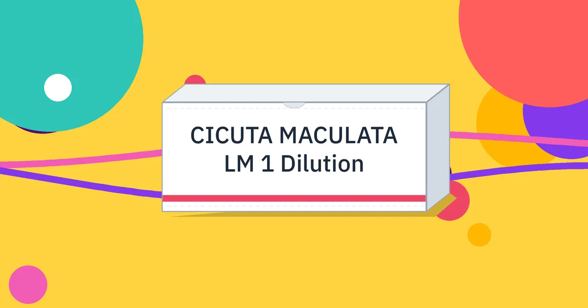 Symbolbild: Packung mit der Aufschrift CICUTA MACULATA LM 1 Dilution (PZN 12818125) – Verfügbarkeit und Bezug in Apotheken in Frankfurt am Main