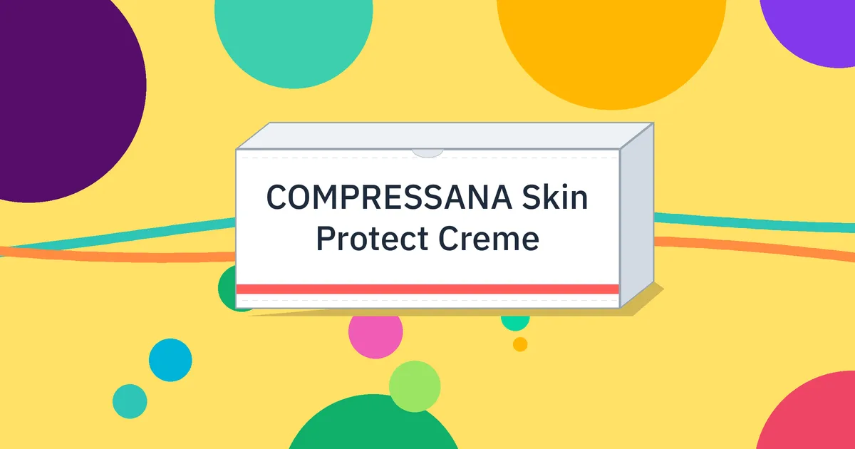 Symbolbild: Packung mit der Aufschrift COMPRESSANA Skin Protect Creme (PZN 15618533) – Verfügbarkeit und Bezug in Apotheken in Frankfurt am Main