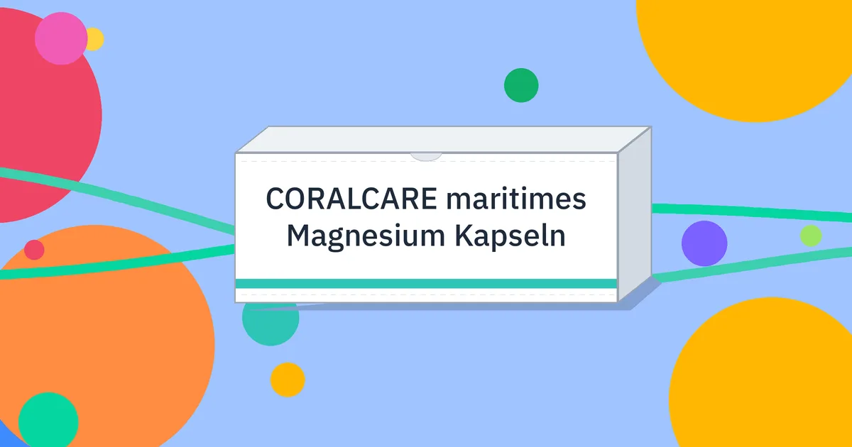 Symbolbild: Packung mit der Aufschrift CORALCARE maritimes Magnesium Kapseln (PZN 18677909) – Verfügbarkeit und Bezug in Apotheken in Frankfurt am Main