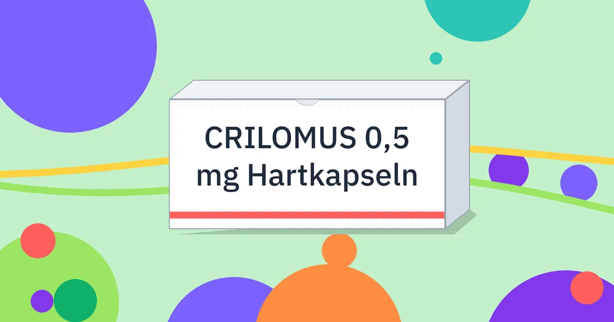 Symbolbild: Packung mit der Aufschrift CRILOMUS 0,5 mg Hartkapseln (PZN 10382020) – Verfügbarkeit und Bezug in Apotheken in Frankfurt am Main