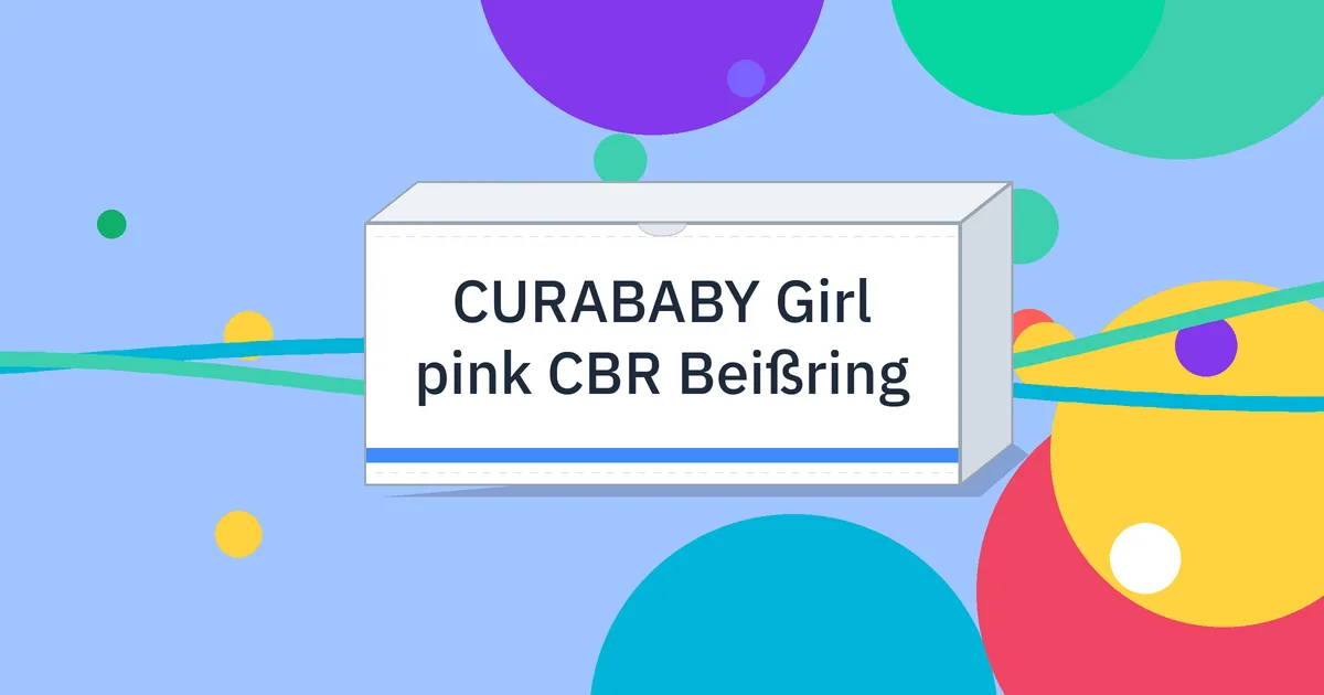Symbolbild: Packung mit der Aufschrift CURABABY Girl pink CBR Beißring (PZN 04338948) – Verfügbarkeit und Bezug in Apotheken in Frankfurt am Main