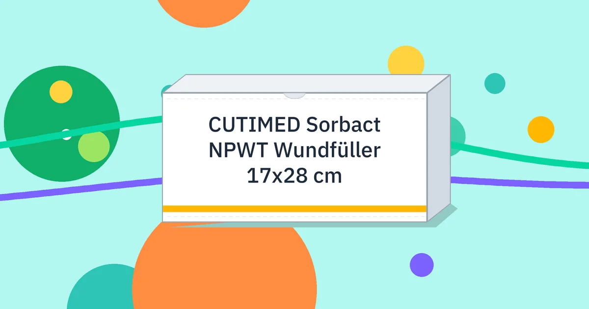Symbolbild: Packung mit der Aufschrift CUTIMED Sorbact NPWT Wundfüller 17x28 cm (PZN 10272426) – Verfügbarkeit und Bezug in Apotheken in Frankfurt am Main