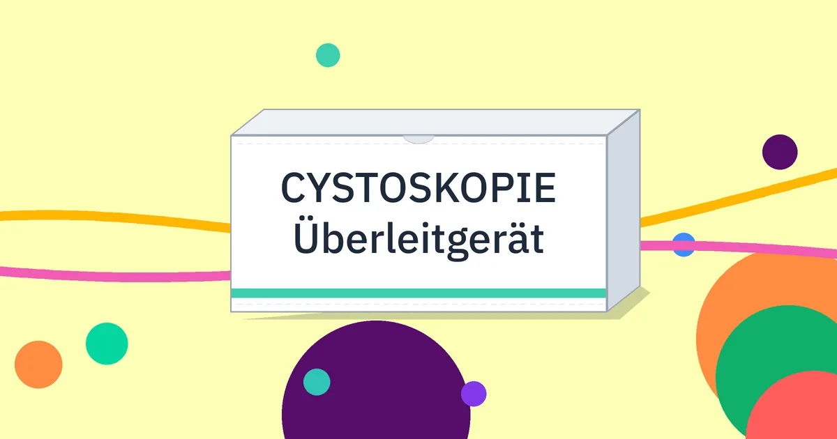 Symbolbild: Packung mit der Aufschrift CYSTOSKOPIE Überleitgerät (PZN 05717576) – Verfügbarkeit und Bezug in Apotheken in Frankfurt am Main