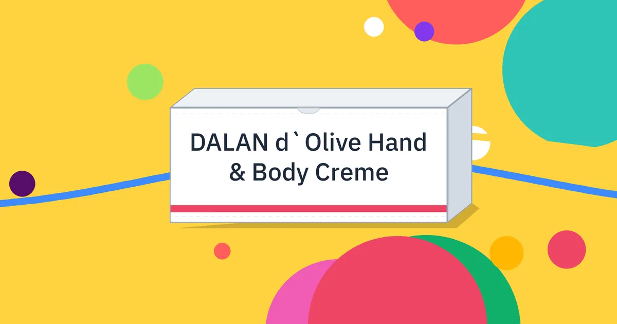 Symbolbild: Packung mit der Aufschrift DALAN d`Olive Hand & Body Creme (PZN 10097733) – Verfügbarkeit und Bezug in Apotheken in Frankfurt am Main