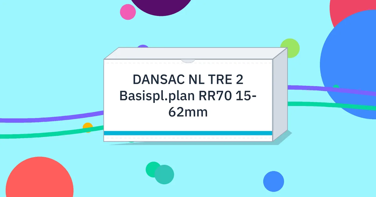 Symbolbild: Packung mit der Aufschrift DANSAC NL TRE 2 Basispl.plan RR70 15-62mm (PZN 15302729) – Verfügbarkeit und Bezug in Apotheken in Frankfurt am Main
