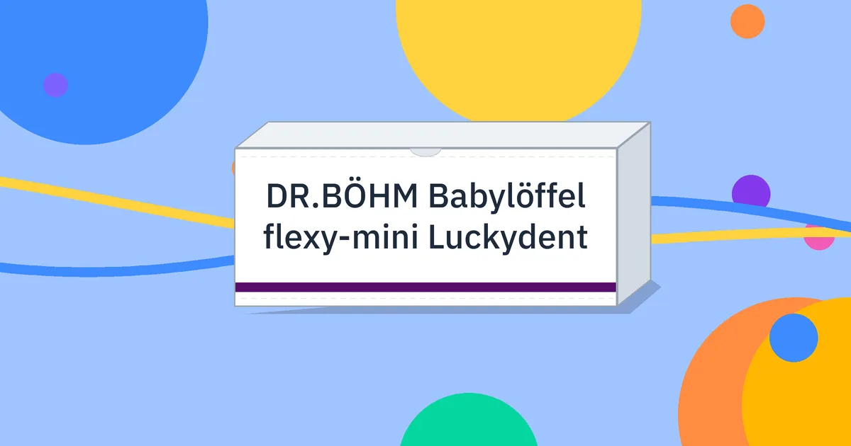 Symbolbild: Packung mit der Aufschrift DR.BÖHM Babylöffel flexy-mini Luckydent (PZN 15583616) – Verfügbarkeit und Bezug in Apotheken in Frankfurt am Main