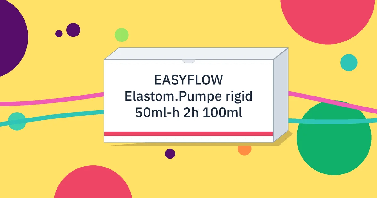 Symbolbild: Packung mit der Aufschrift EASYFLOW Elastom.Pumpe rigid 50ml-h 2h 100ml (PZN 19262748) – Verfügbarkeit und Bezug in Apotheken in Frankfurt am Main
