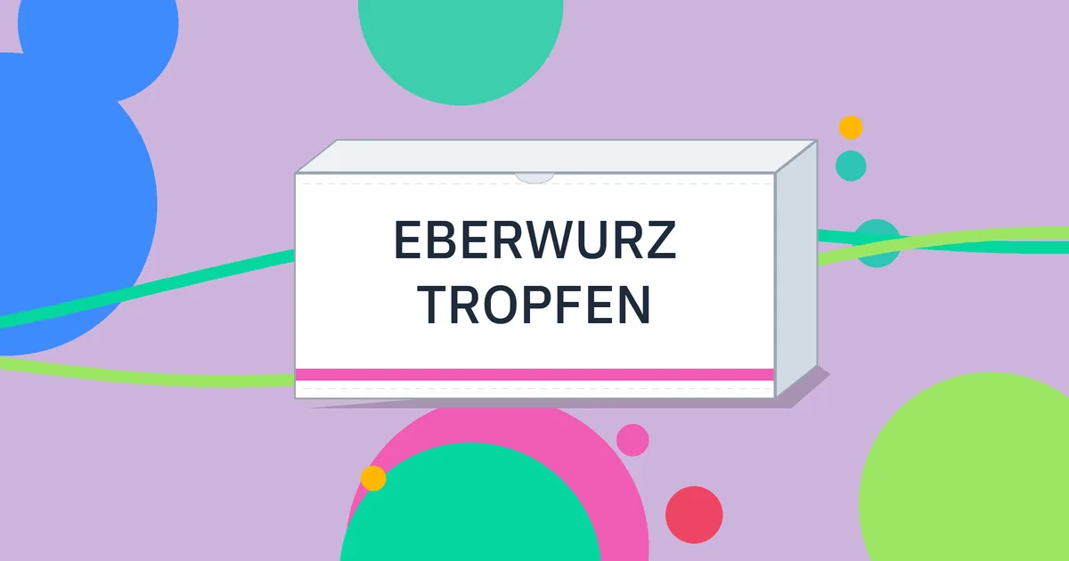 Symbolbild: Packung mit der Aufschrift EBERWURZ TROPFEN (PZN 14127566) – Verfügbarkeit und Bezug in Apotheken in Frankfurt am Main