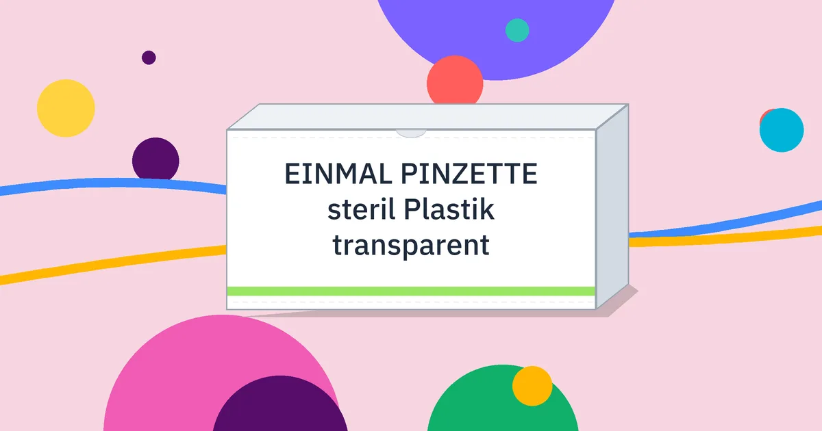 Symbolbild: Packung mit der Aufschrift EINMAL PINZETTE steril Plastik transparent (PZN 17307547) – Verfügbarkeit und Bezug in Apotheken in Frankfurt am Main