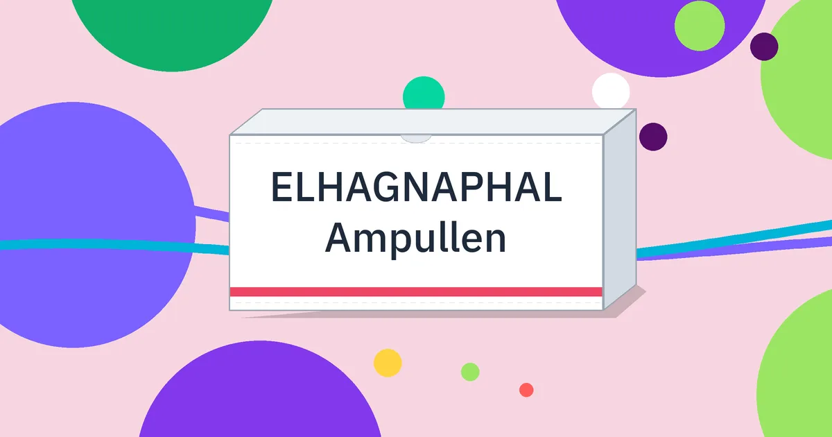 Symbolbild: Packung mit der Aufschrift ELHAGNAPHAL Ampullen (PZN 04189804) – Verfügbarkeit und Bezug in Apotheken in Frankfurt am Main