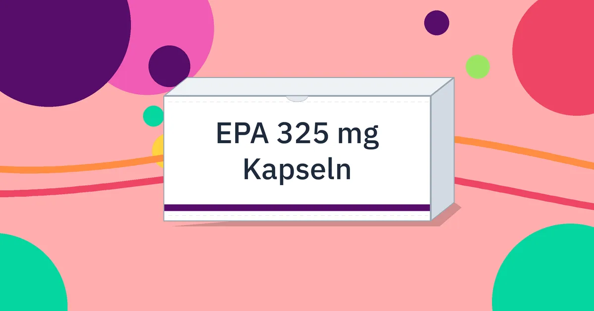 Symbolbild: Packung mit der Aufschrift EPA 325 mg Kapseln (PZN 03658208) – Verfügbarkeit und Bezug in Apotheken in Frankfurt am Main
