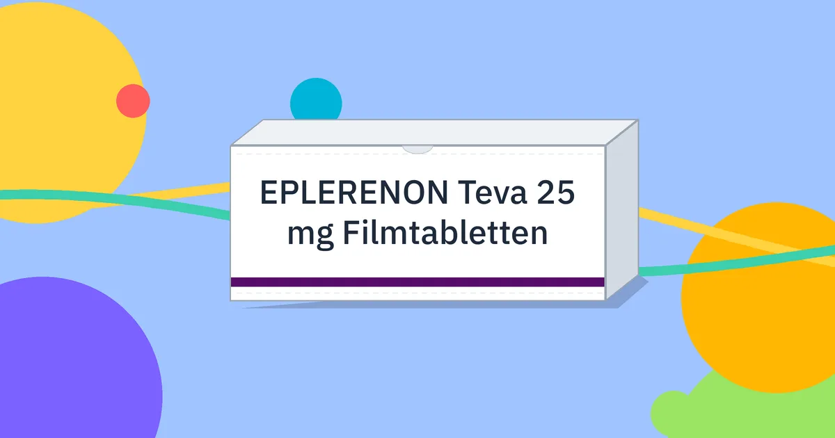 Symbolbild: Packung mit der Aufschrift EPLERENON Teva 25 mg Filmtabletten (PZN 17978715) – Verfügbarkeit und Bezug in Apotheken in Frankfurt am Main