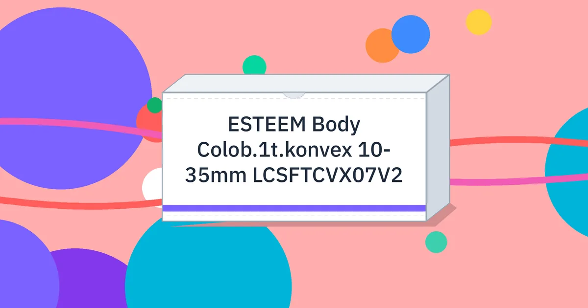 Symbolbild: Packung mit der Aufschrift ESTEEM Body Colob.1t.konvex 10-35mm LCSFTCVX07V2 (PZN 18838264) – Verfügbarkeit und Bezug in Apotheken in Frankfurt am Main