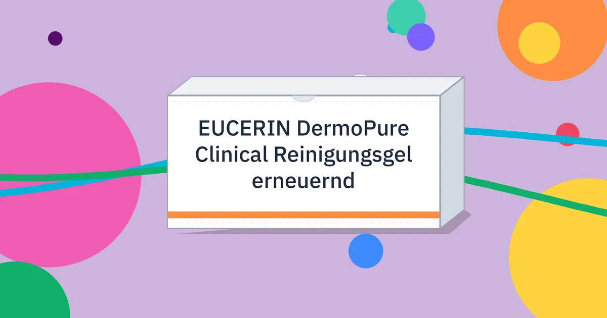 Symbolbild: Packung mit der Aufschrift EUCERIN DermoPure Clinical Reinigungsgel erneuernd (PZN 19729896) – Verfügbarkeit und Bezug in Apotheken in Frankfurt am Main