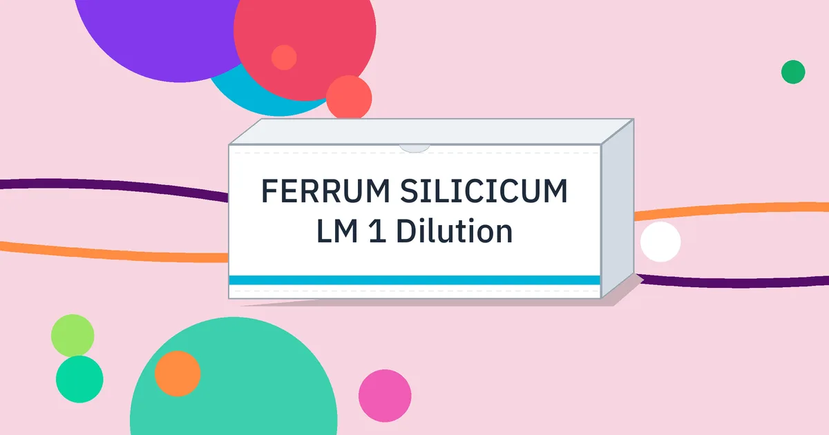 Symbolbild: Packung mit der Aufschrift FERRUM SILICICUM LM 1 Dilution (PZN 12852872) – Verfügbarkeit und Bezug in Apotheken in Frankfurt am Main