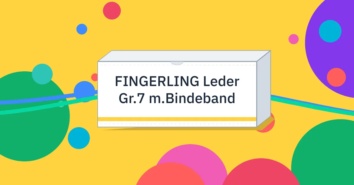 Symbolbild: Packung mit der Aufschrift FINGERLING Leder Gr.7 m.Bindeband (PZN 02689833) – Verfügbarkeit und Bezug in Apotheken in Frankfurt am Main