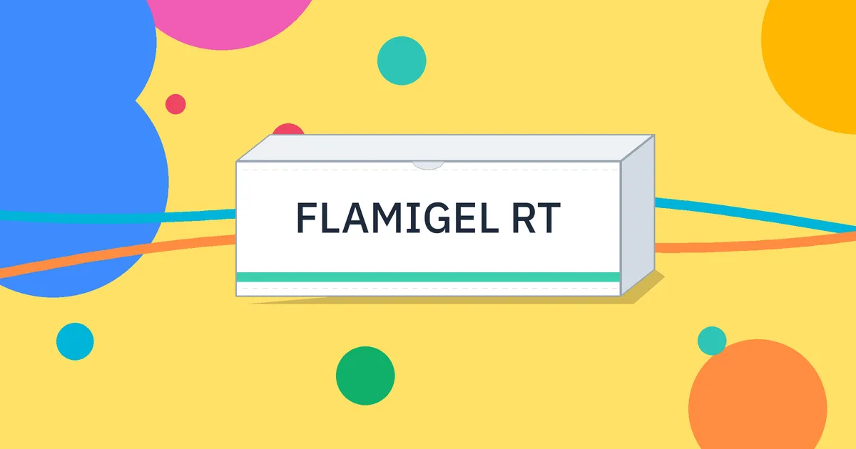 Symbolbild: Packung mit der Aufschrift FLAMIGEL RT (PZN 14384694) – Verfügbarkeit und Bezug in Apotheken in Frankfurt am Main