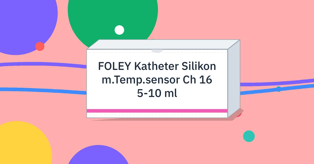 Symbolbild: Packung mit der Aufschrift FOLEY Katheter Silikon m.Temp.sensor Ch 16 5-10 ml (PZN 05510639) – Verfügbarkeit und Bezug in Apotheken in Frankfurt am Main