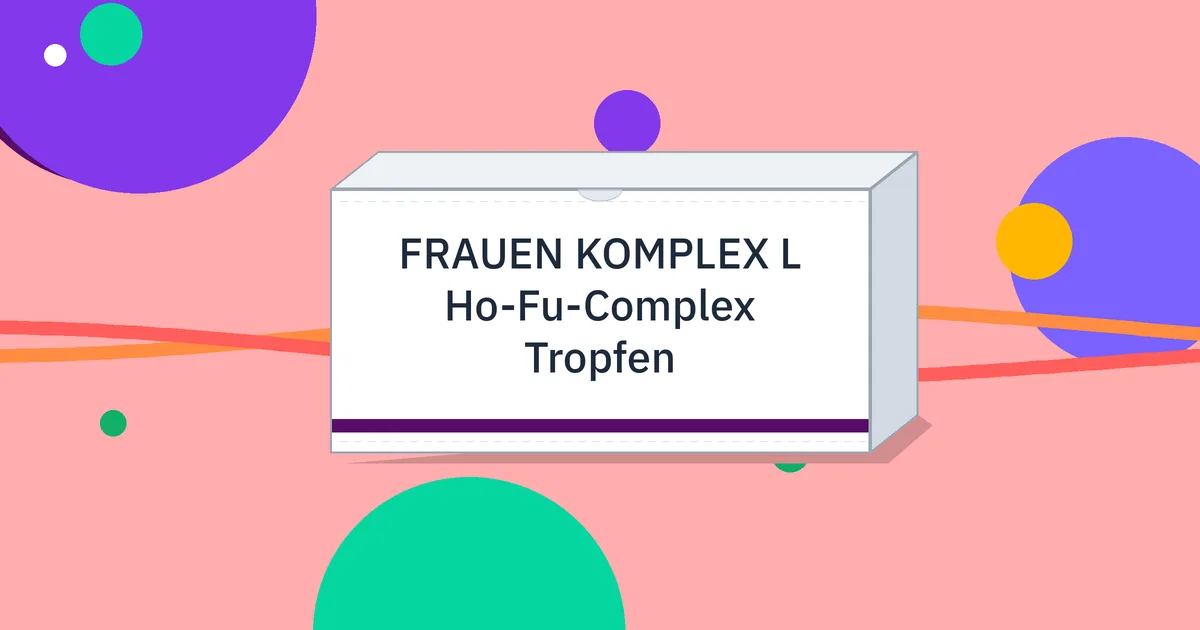 Symbolbild: Packung mit der Aufschrift FRAUEN KOMPLEX L Ho-Fu-Complex Tropfen (PZN 01742241) – Verfügbarkeit und Bezug in Apotheken in Frankfurt am Main