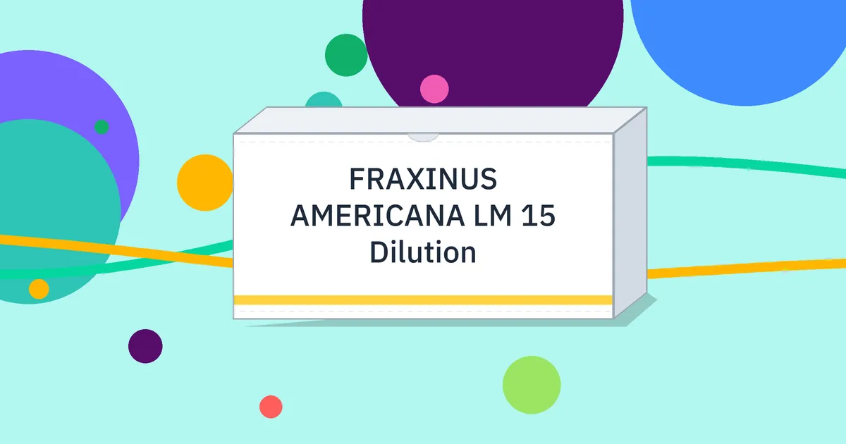 Symbolbild: Packung mit der Aufschrift FRAXINUS AMERICANA LM 15 Dilution (PZN 13491583) – Verfügbarkeit und Bezug in Apotheken in Frankfurt am Main