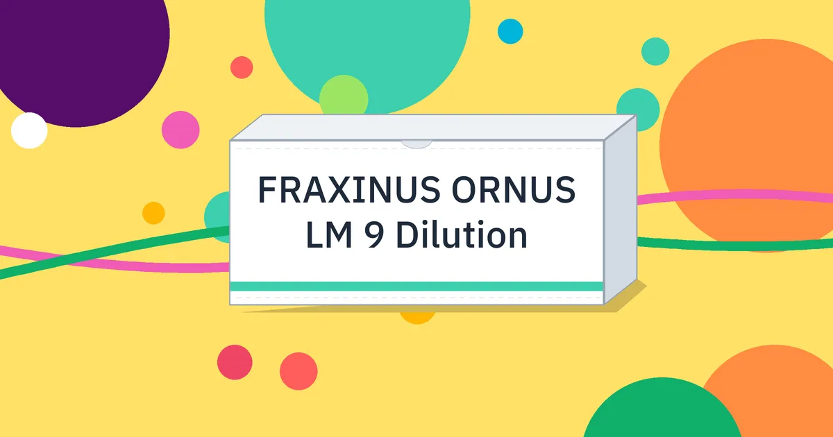 Symbolbild: Packung mit der Aufschrift FRAXINUS ORNUS LM 9 Dilution (PZN 13492430) – Verfügbarkeit und Bezug in Apotheken in Frankfurt am Main