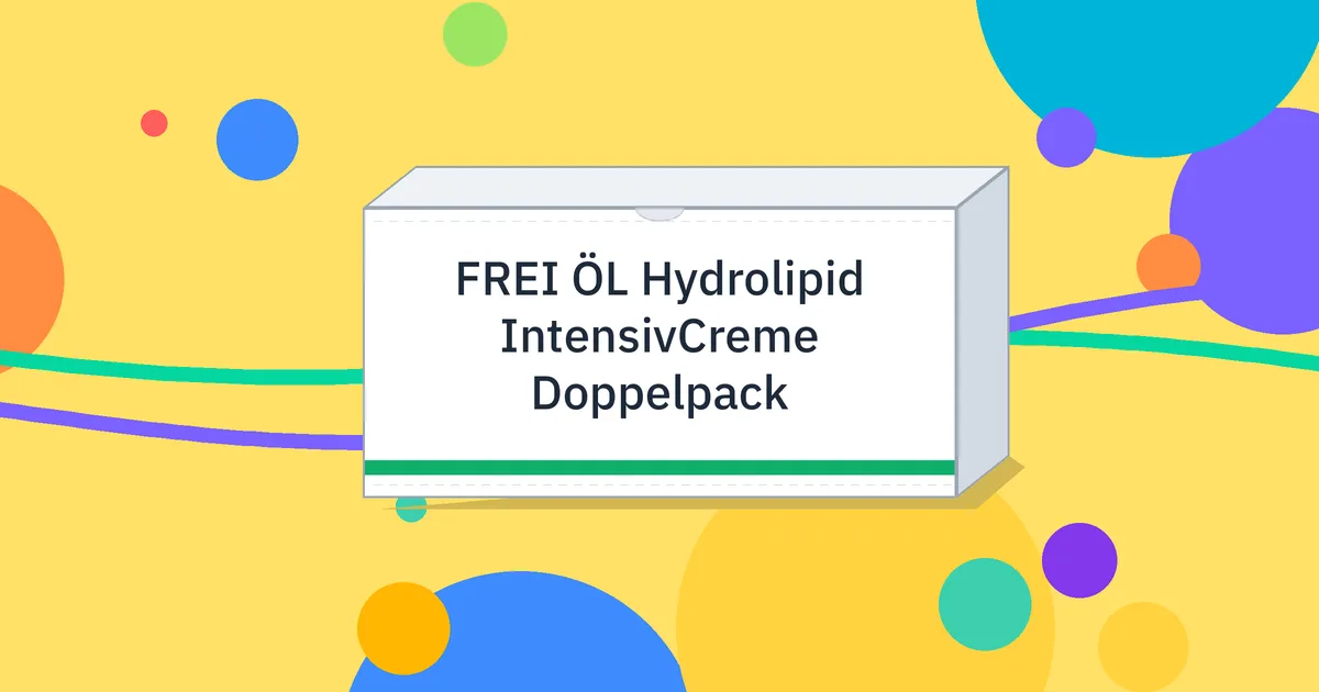 Symbolbild: Packung mit der Aufschrift FREI ÖL Hydrolipid IntensivCreme Doppelpack (PZN 19247192) – Verfügbarkeit und Bezug in Apotheken in Frankfurt am Main