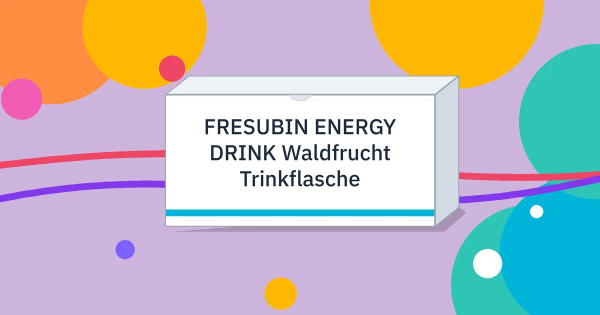 Symbolbild: Packung mit der Aufschrift FRESUBIN ENERGY DRINK Waldfrucht Trinkflasche (PZN 10134121) – Verfügbarkeit und Bezug in Apotheken in Frankfurt am Main