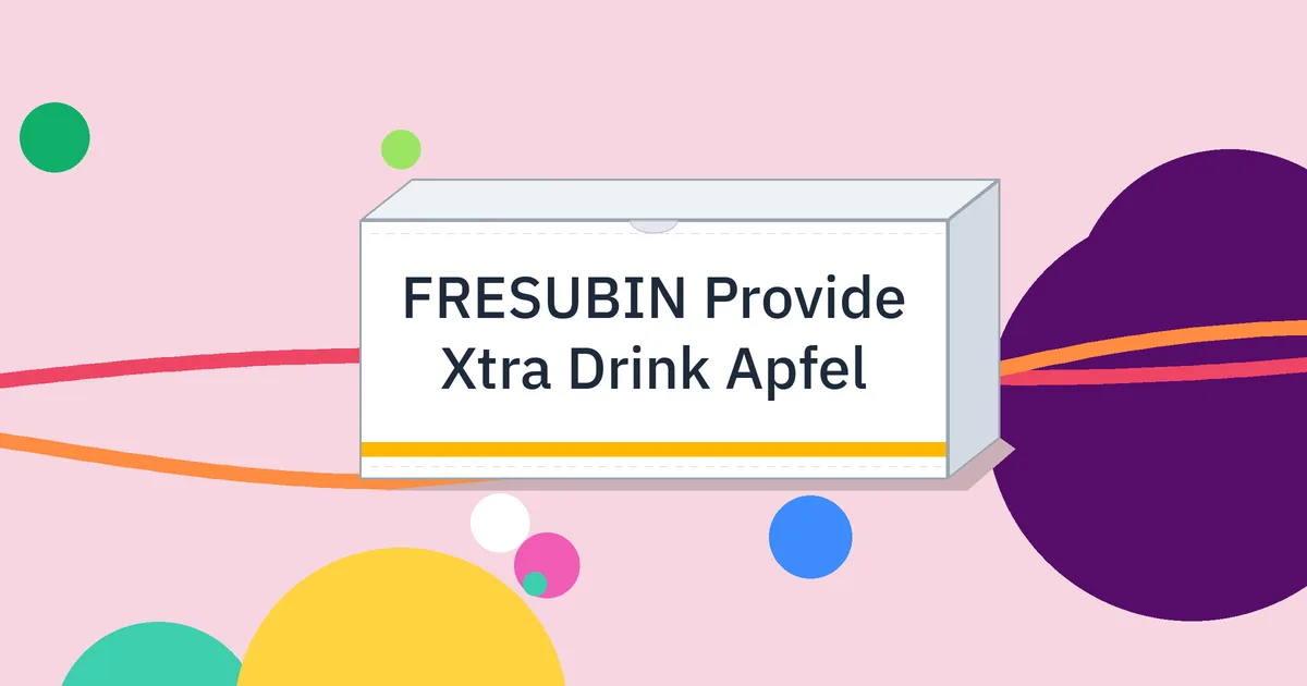 Symbolbild: Packung mit der Aufschrift FRESUBIN Provide Xtra Drink Apfel (PZN 19468562) – Verfügbarkeit und Bezug in Apotheken in Frankfurt am Main