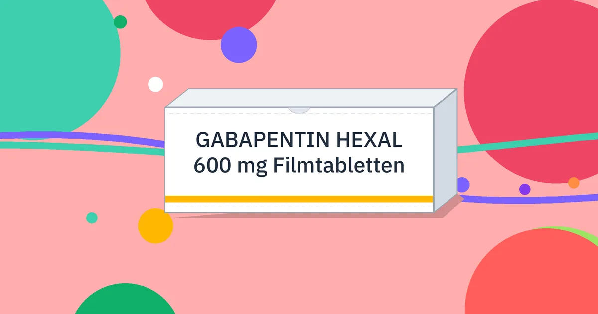 Symbolbild: Packung mit der Aufschrift GABAPENTIN HEXAL 600 mg Filmtabletten (PZN 00651447) – Verfügbarkeit und Bezug in Apotheken in Frankfurt am Main