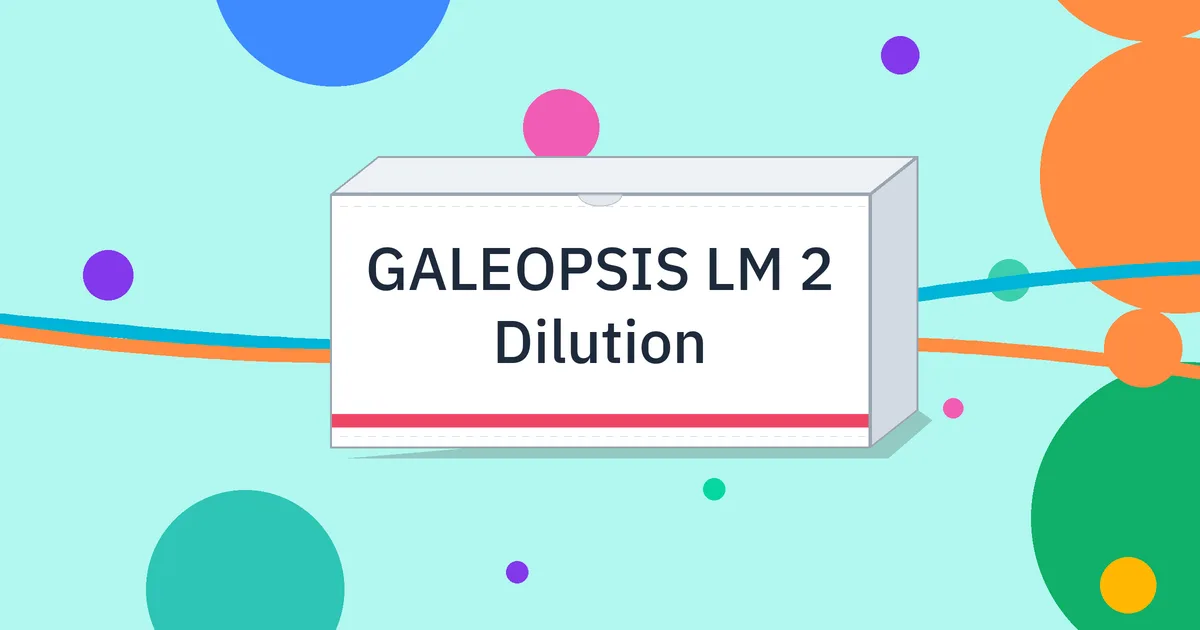Symbolbild: Packung mit der Aufschrift GALEOPSIS LM 2 Dilution (PZN 13496095) – Verfügbarkeit und Bezug in Apotheken in Frankfurt am Main