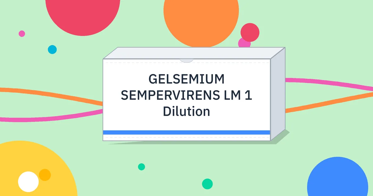 Symbolbild: Packung mit der Aufschrift GELSEMIUM SEMPERVIRENS LM 1 Dilution (PZN 12875620) – Verfügbarkeit und Bezug in Apotheken in Frankfurt am Main