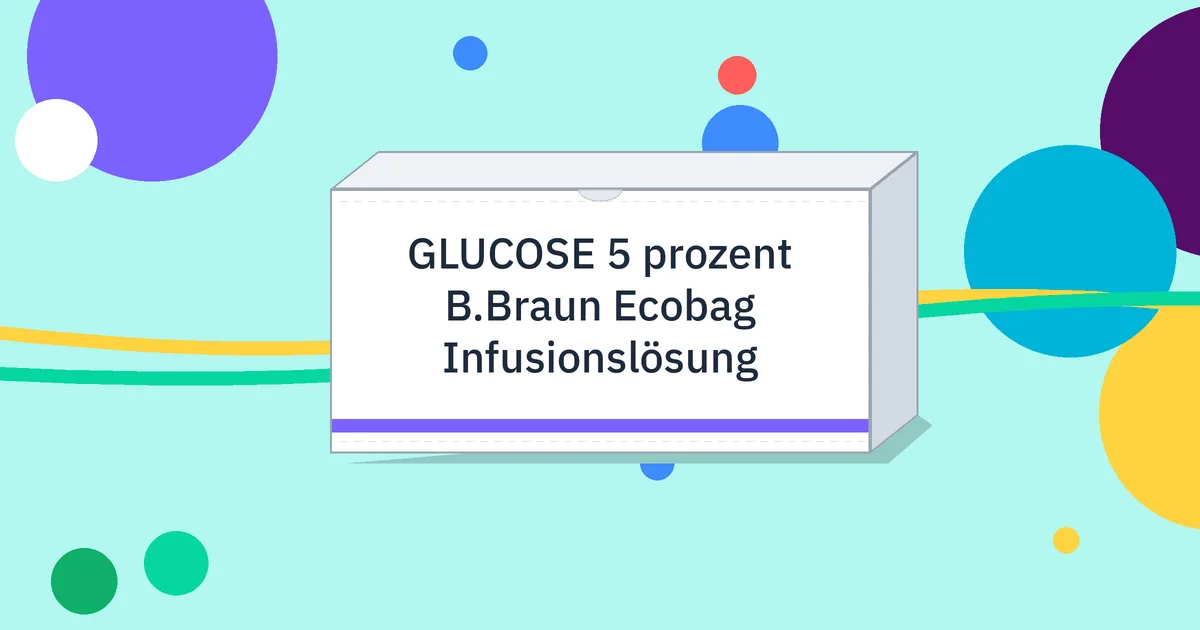Symbolbild: Packung mit der Aufschrift GLUCOSE 5 prozent B.Braun Ecobag Infusionslösung (PZN 03705362) – Verfügbarkeit und Bezug in Apotheken in Frankfurt am Main