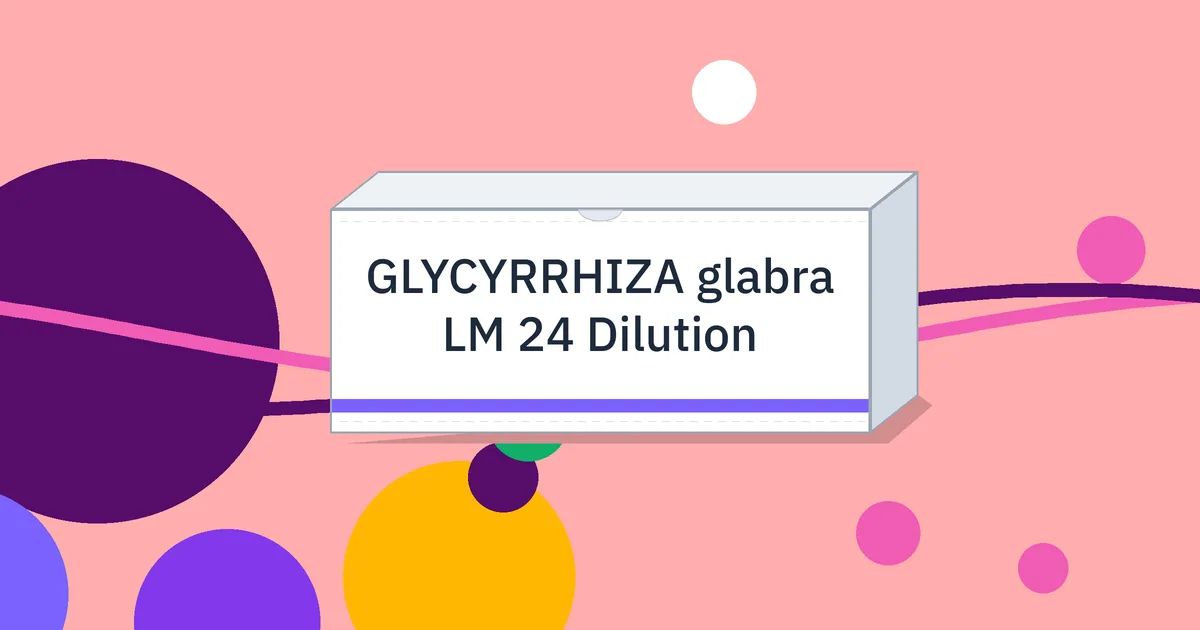Symbolbild: Packung mit der Aufschrift GLYCYRRHIZA glabra LM 24 Dilution (PZN 12880986) – Verfügbarkeit und Bezug in Apotheken in Frankfurt am Main