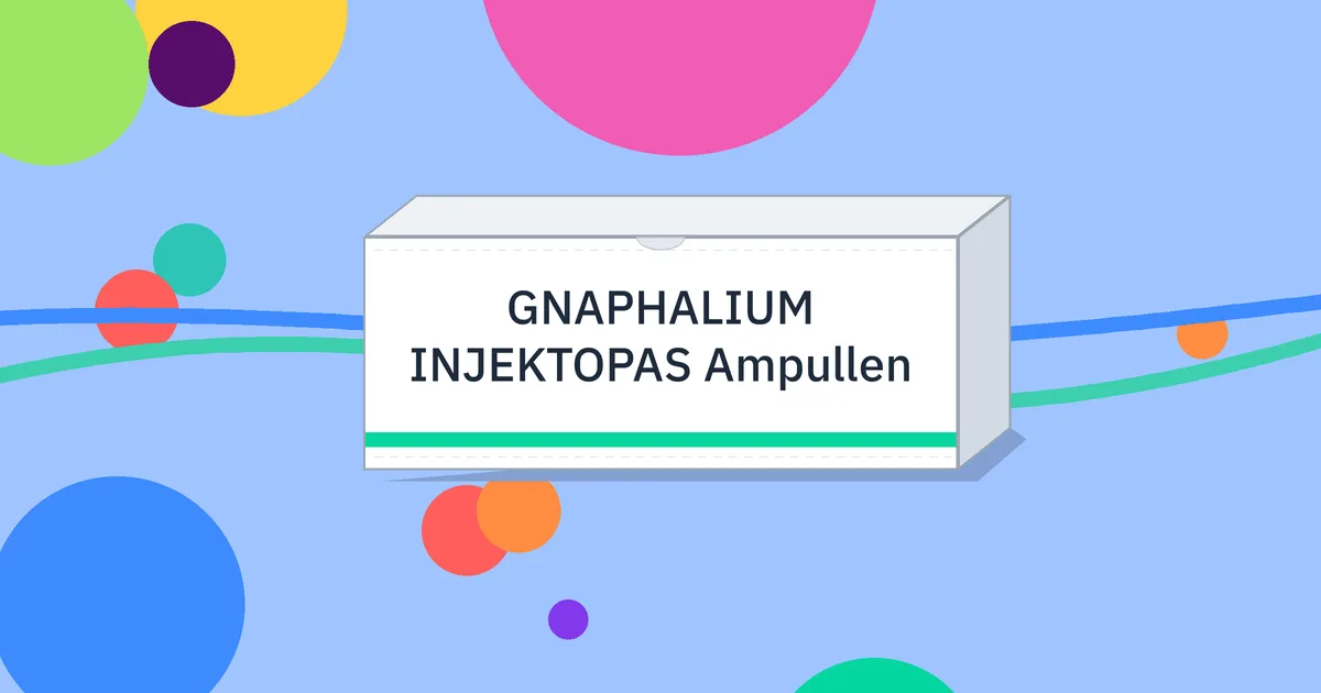 Symbolbild: Packung mit der Aufschrift GNAPHALIUM INJEKTOPAS Ampullen (PZN 11186054) – Verfügbarkeit und Bezug in Apotheken in Frankfurt am Main