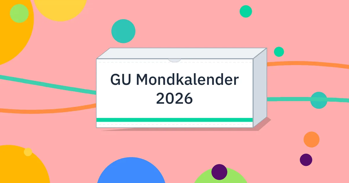 Symbolbild: Packung mit der Aufschrift GU Mondkalender 2026 (PZN 19850356) – Verfügbarkeit und Bezug in Apotheken in Frankfurt am Main