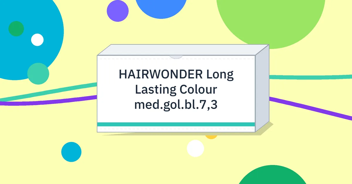 Symbolbild: Packung mit der Aufschrift HAIRWONDER Long Lasting Colour med.gol.bl.7,3 (PZN 20630476) – Verfügbarkeit und Bezug in Apotheken in Frankfurt am Main