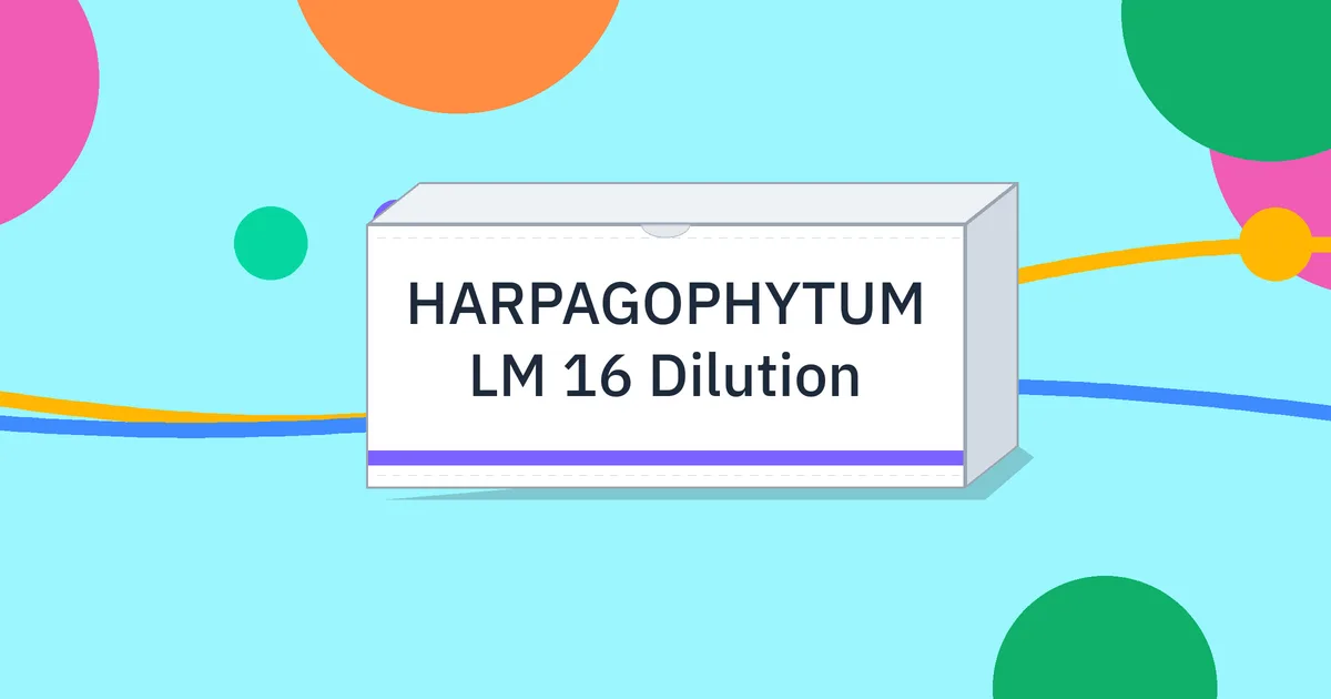 Symbolbild: Packung mit der Aufschrift HARPAGOPHYTUM LM 16 Dilution (PZN 13550759) – Verfügbarkeit und Bezug in Apotheken in Frankfurt am Main